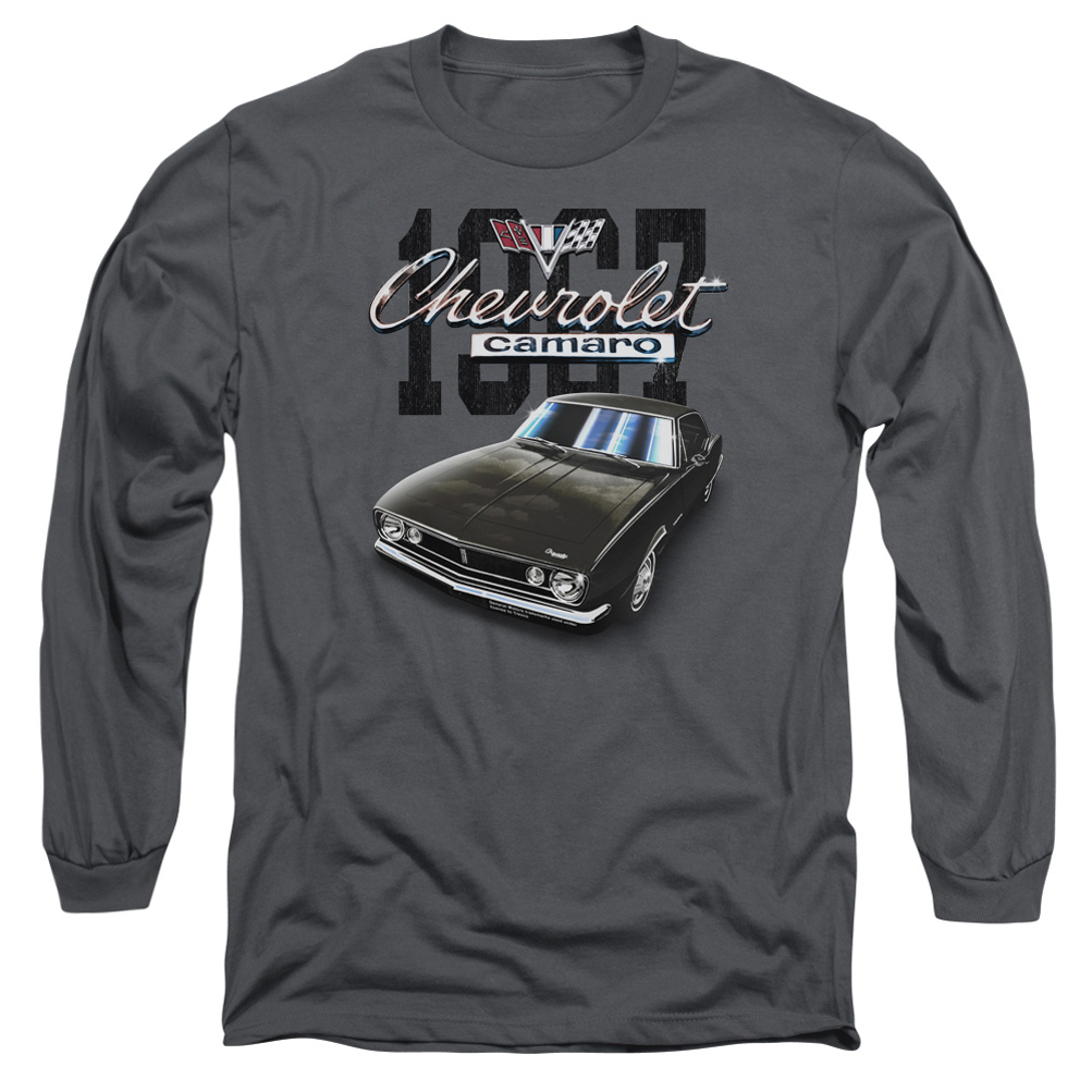 Chevy Long Sleeve Shirt Chevrolet Classic Camaro Charcoal Tee T-Shirt ...