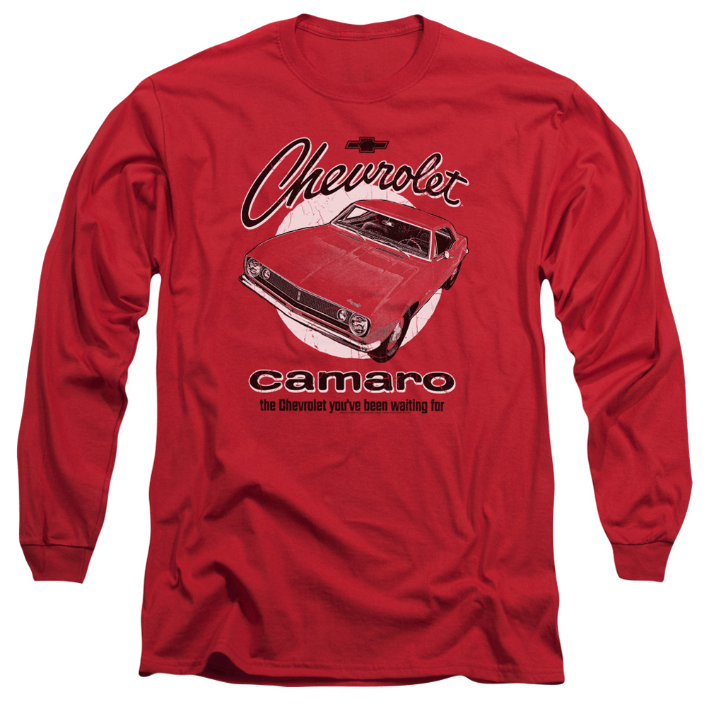 Chevy Long Sleeve Shirt Retro Camaro Red Tee T-Shirt - Chevy Retro ...