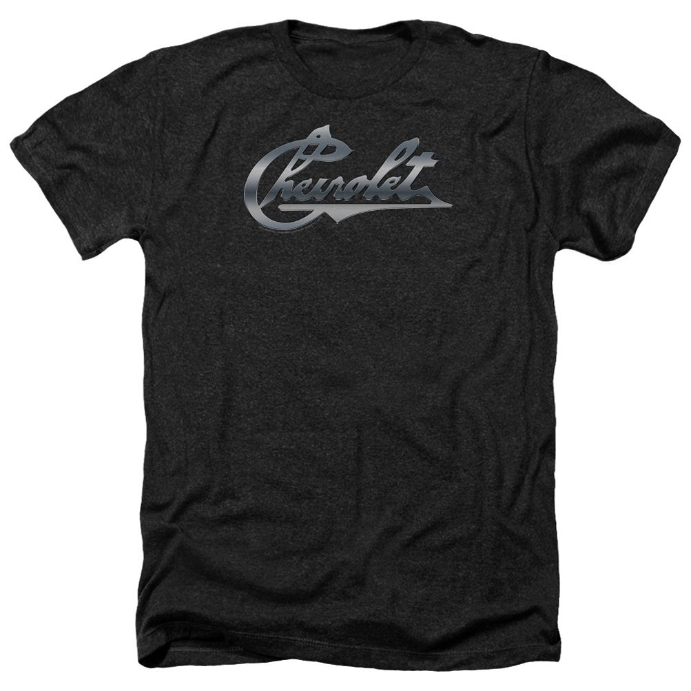 Chevy Shirt Chevrolet Script Heather Black T-Shirt - Chevy Chevrolet ...