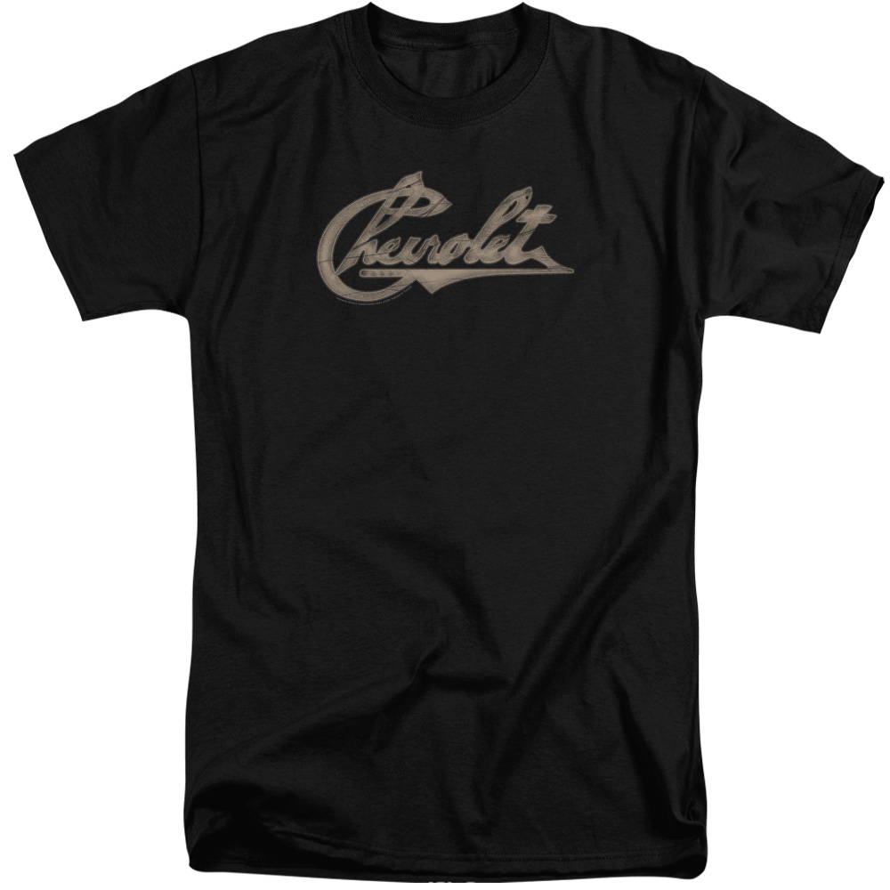 Chevy Shirt Script Black Tall T-Shirt - Chevy Script Shirts