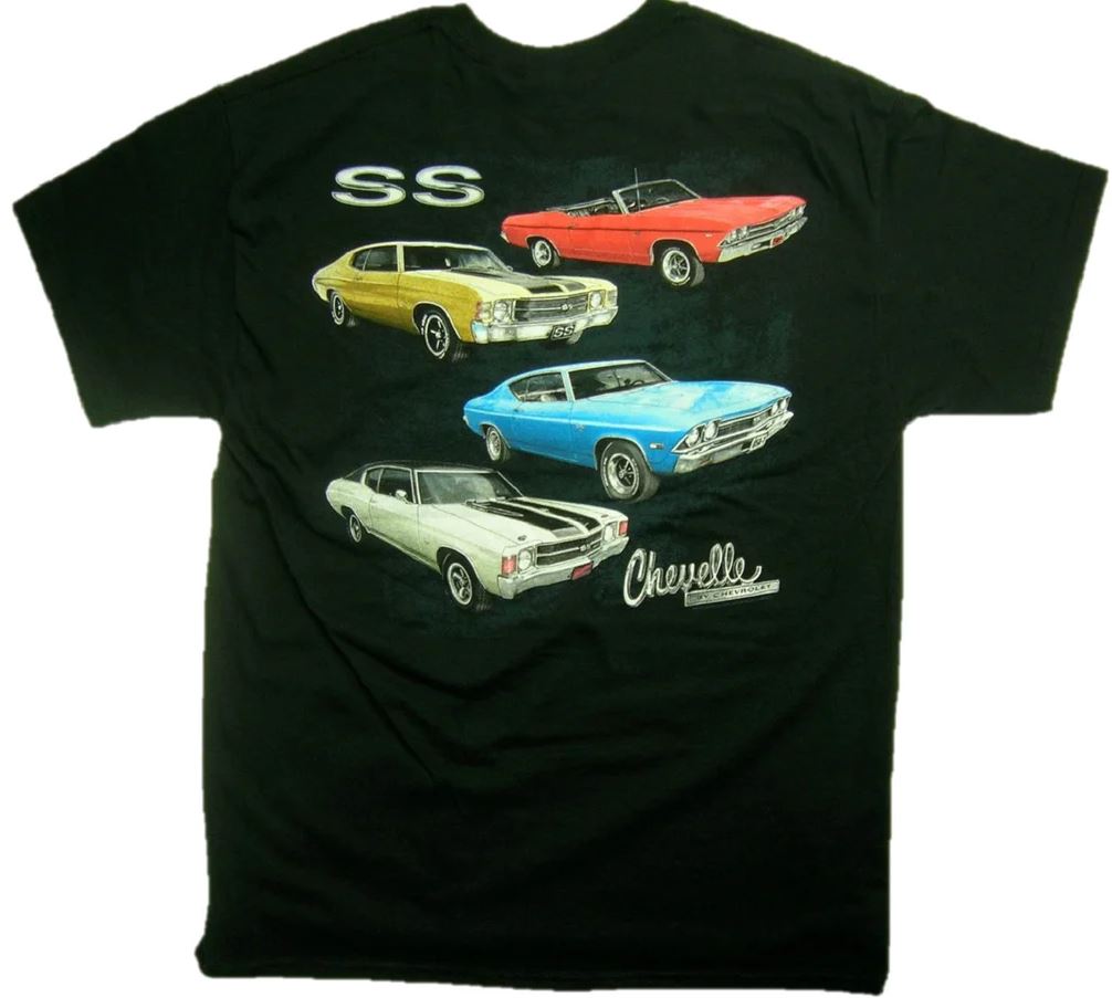 Chevy SS Chevelle Mens Black T-shirt - Mens Clearance - 3XL