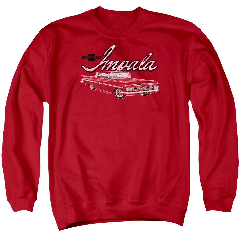 Chevy Sweatshirt Impala Adult Red Sweat Shirt - Chevy Impala Shirts