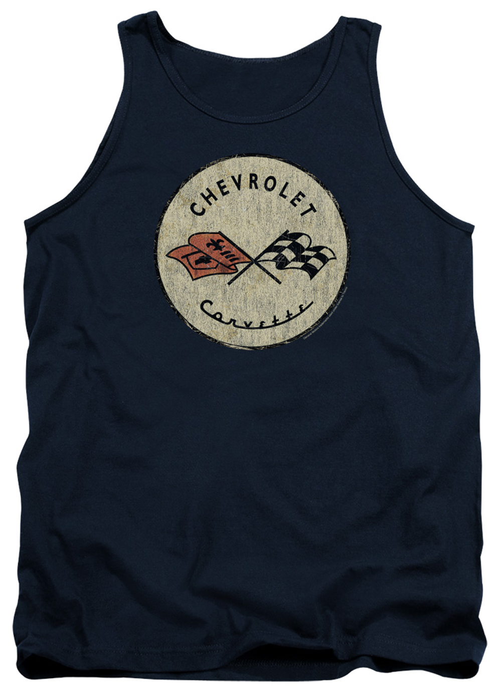 Chevy Tank Top Corvette Old Vette Logo Navy Blue Tanktop - Chevy ...