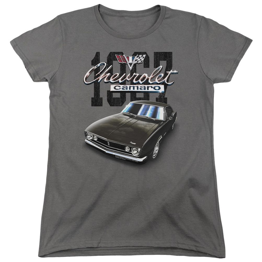 Chevy Womens Shirt Chevrolet Classic Camaro Charcoal T-Shirt - Chevy ...