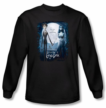 Corpse Bride Long Sleeve T-Shirt Warner Bros Movie Poster Black Shirt ...