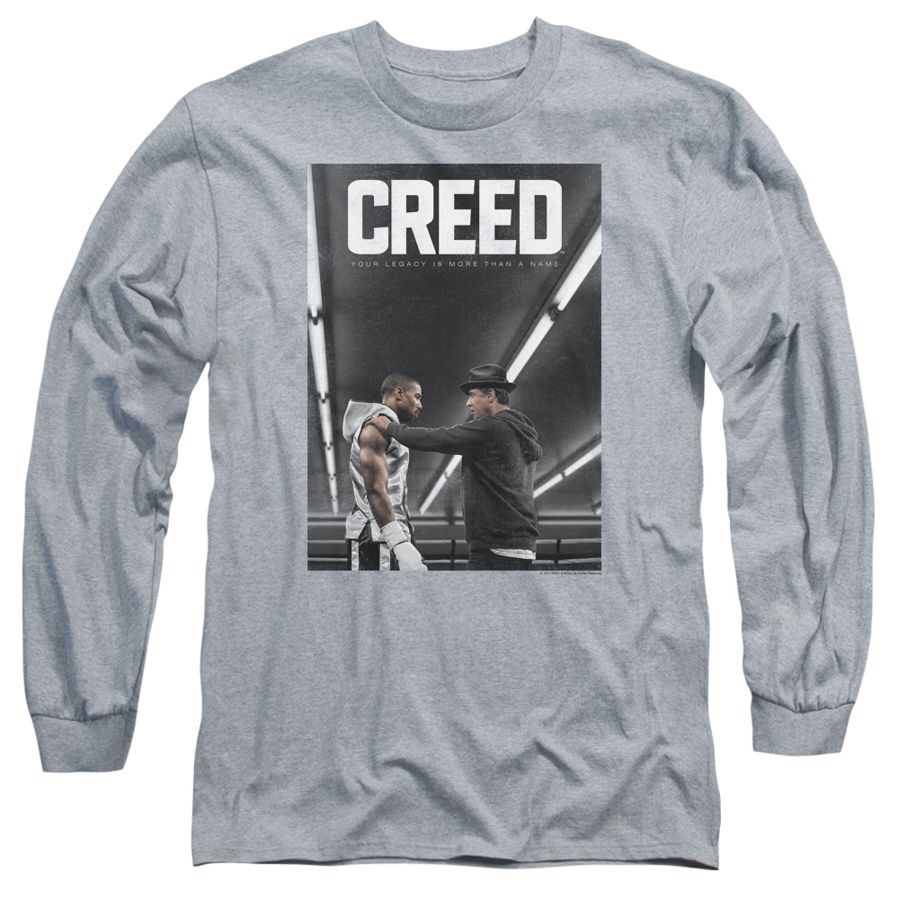 Creed Long Sleeve Shirt Movie Poster Athletic Heather Tee T-Shirt ...