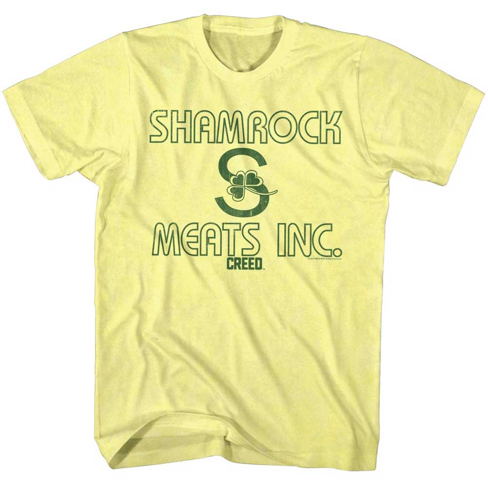 Creed Shirt Shamrock Meats Light Yellow T-Shirt - Creed Shirts