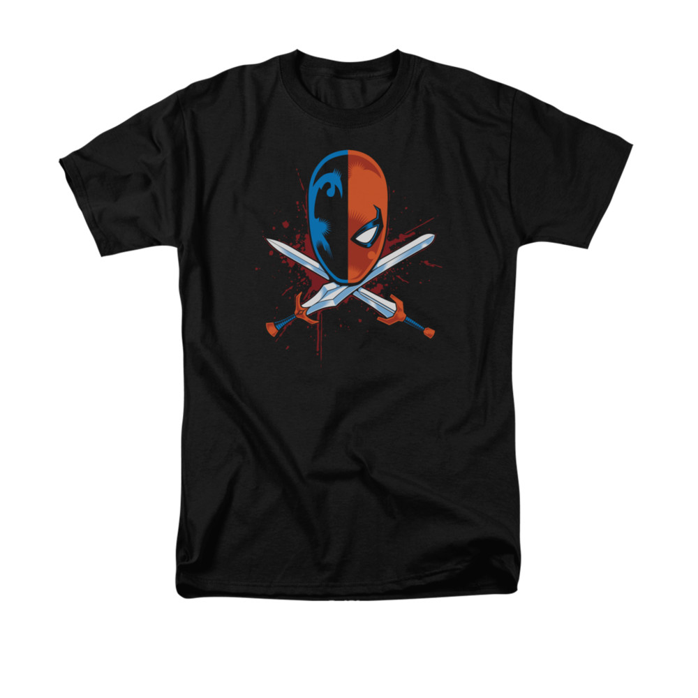 Deathstroke Shirt Crossed Swords Adult Black Tee T-Shirt - Deathstroke ...