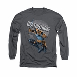 Deathstroke Shirt Retro Juniors Charcoal Tee T-Shirt - Deathstroke ...