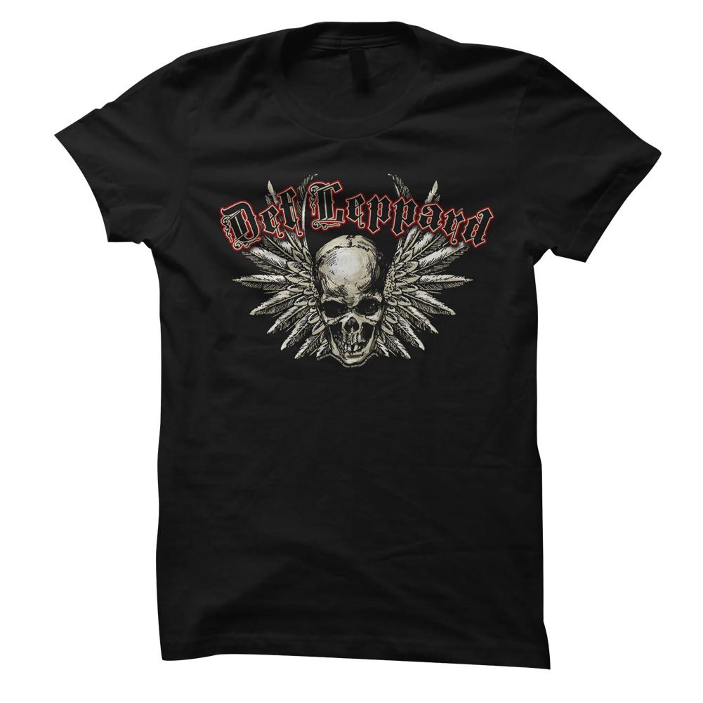 Def Leppard Shirt Juniors Skull Black T-Shirt - Def Leppard Shirts