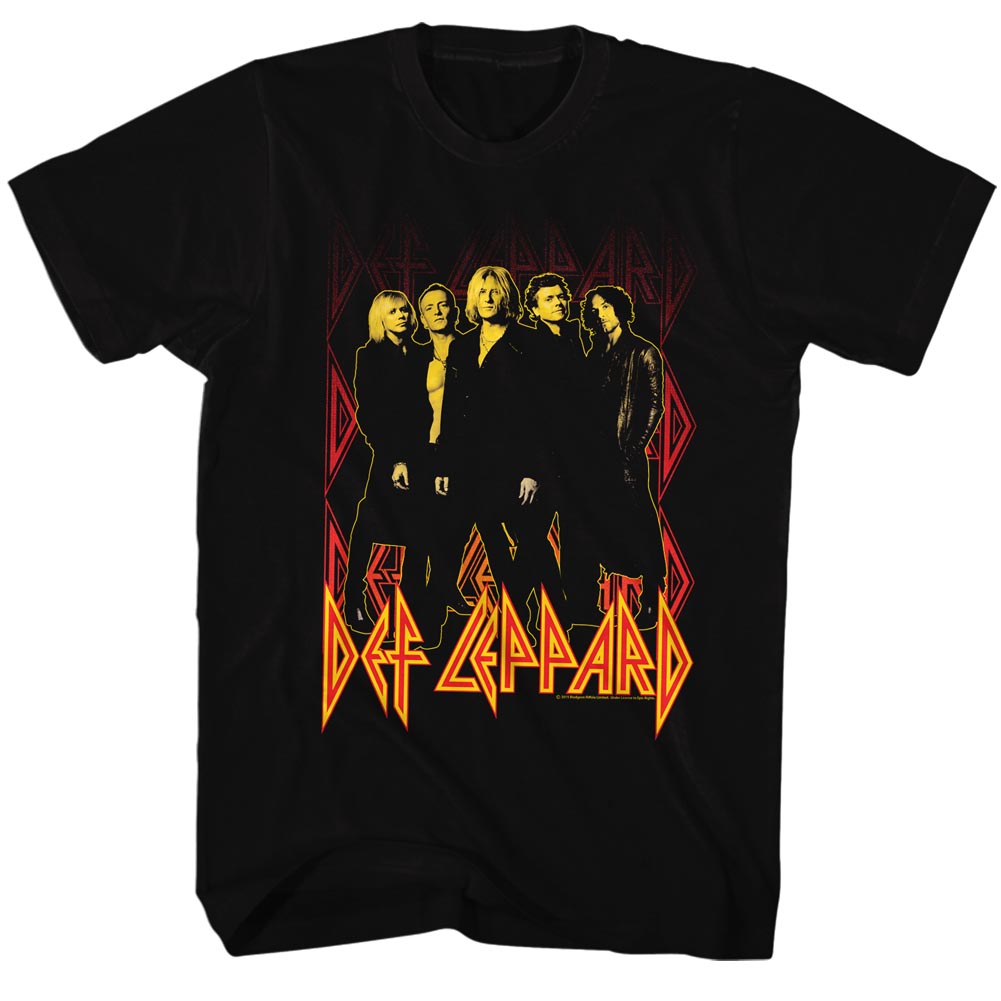 Def Leppard Shirt Onfire Black Tee T-Shirt - Def Leppard Shirts