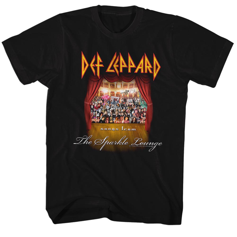 Def Leppard Shirt Sparkle Lounge Black Tee T-Shirt - Def Leppard Shirts