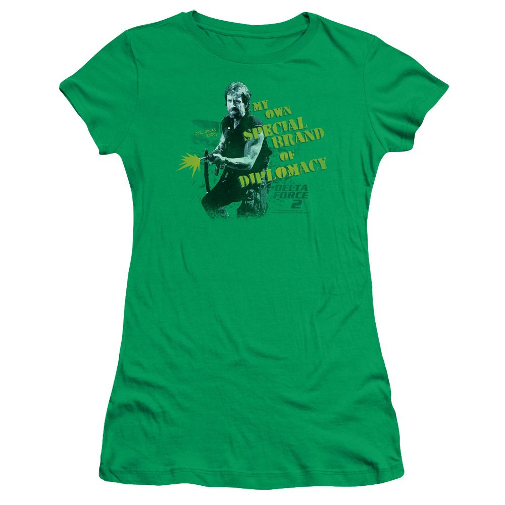 Delta Force 2 Juniors Shirt Special Diplomacy Kelly Green T-Shirt ...
