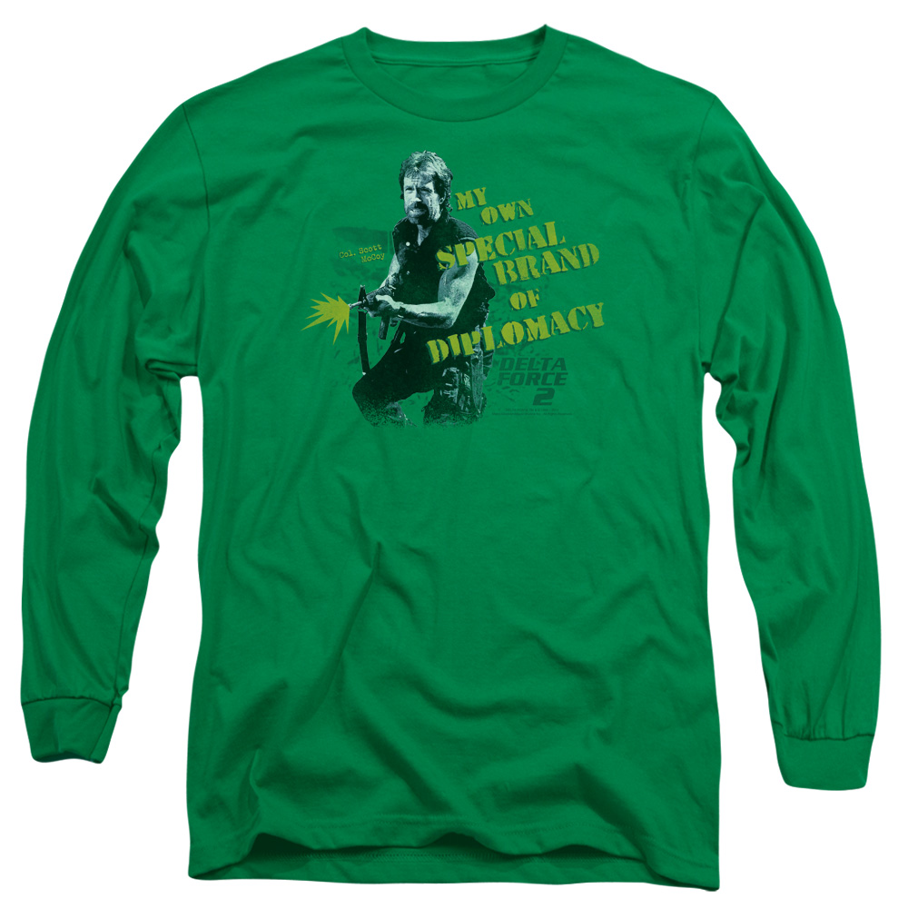 Delta Force 2 Long Sleeve Shirt Special Diplomacy Kelly Green Tee T ...
