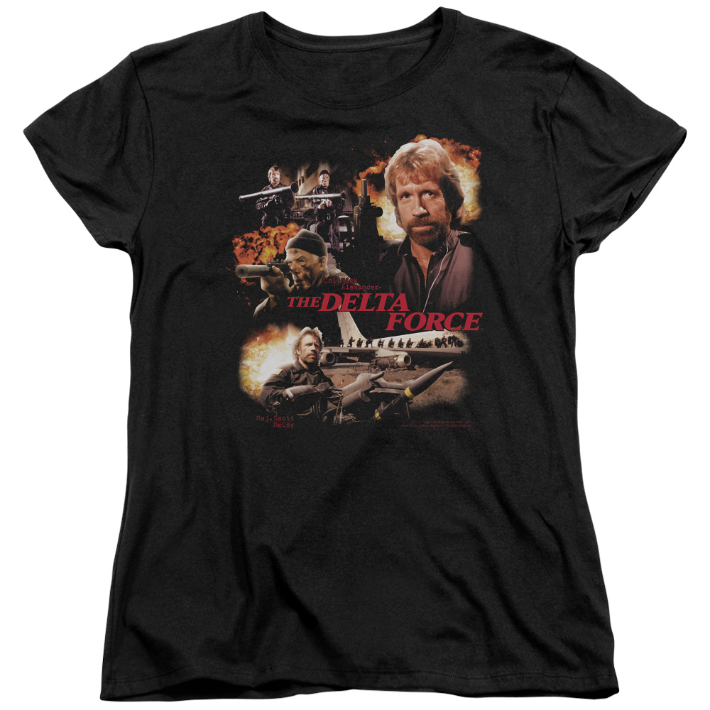 Delta Force Womens Shirt Action Pack Black T-Shirt - Delta Force Action ...