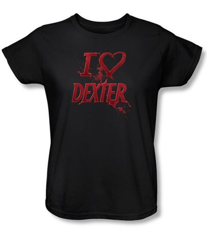 Dexter Ladies Shirt I Heart Dexter Black T-Shirt Tee - Dexter I Heart ...