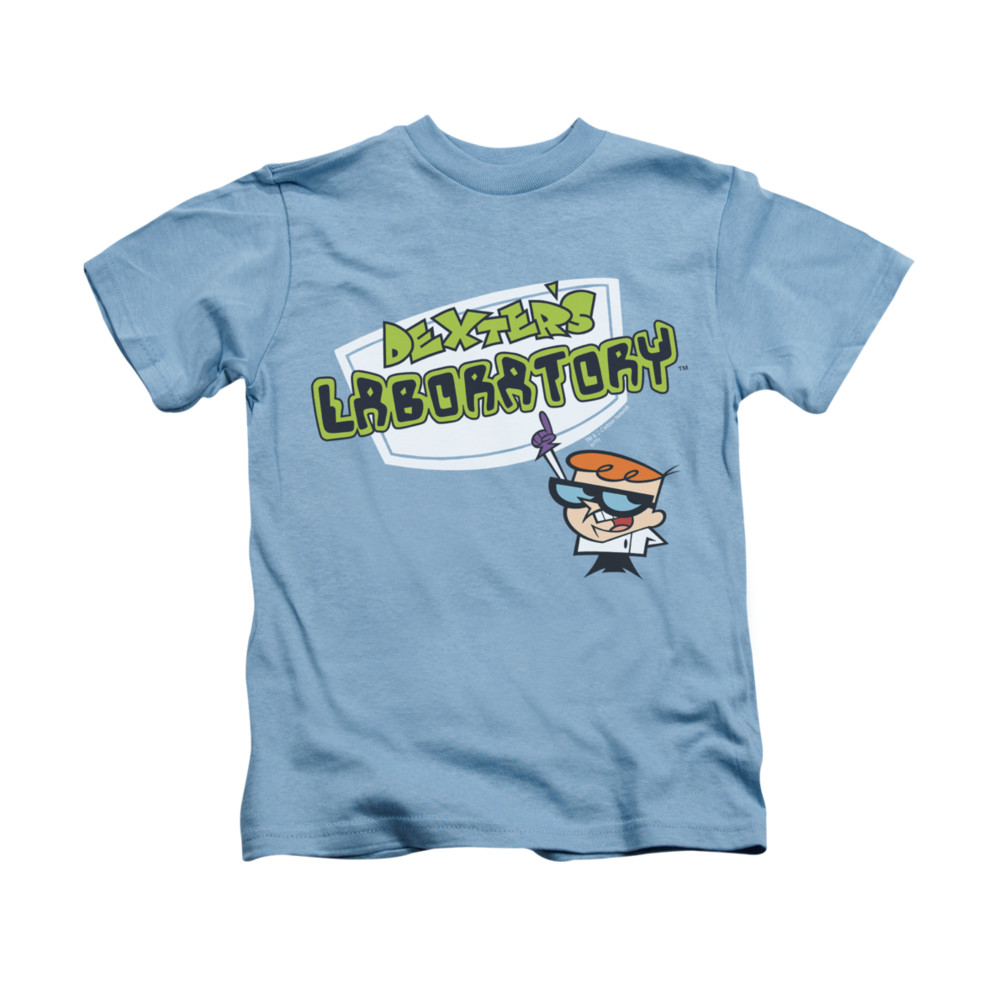 Dexter's Laboratory Shirt Kids Logo Carolina Blue Youth Tee T-Shirt ...