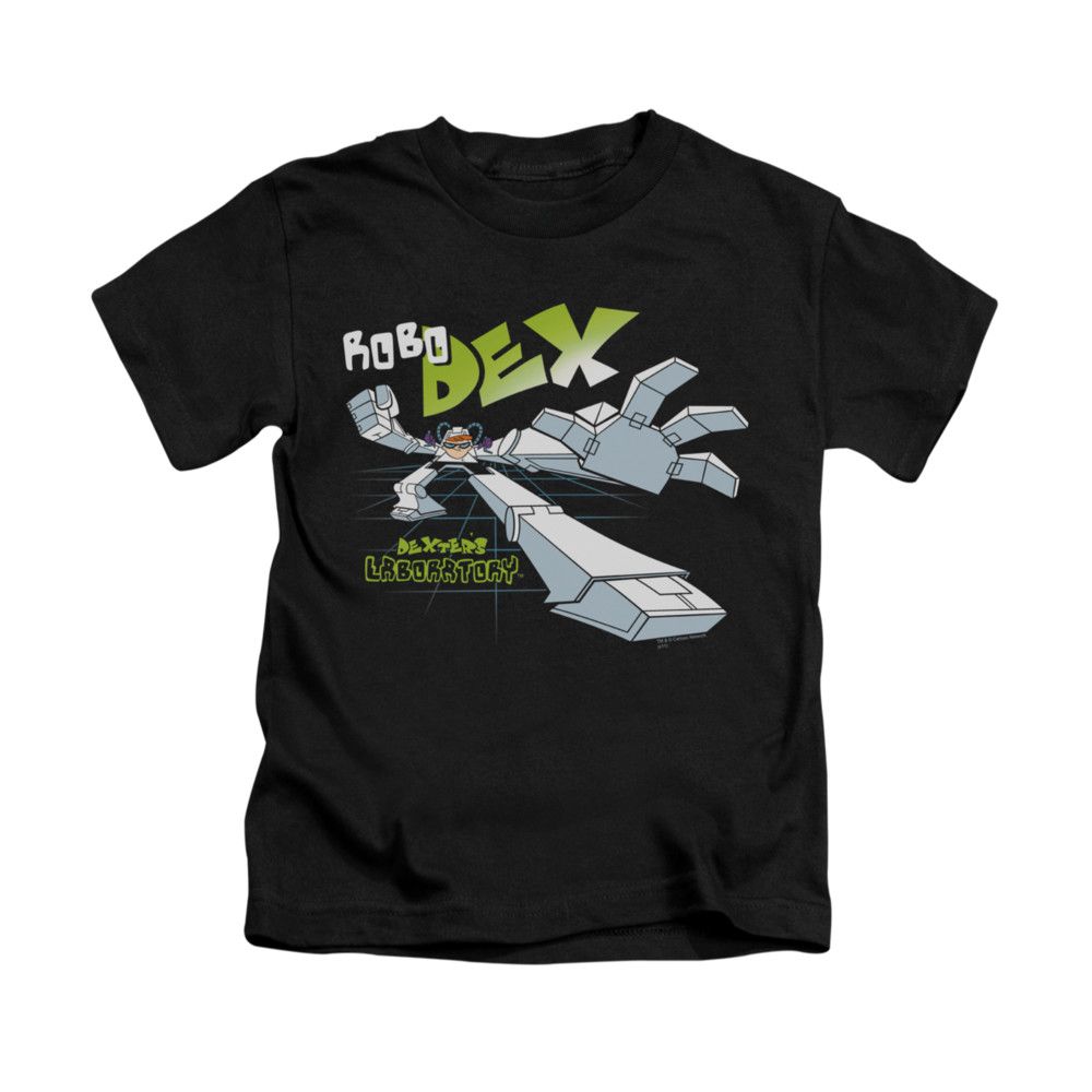 Dexter's Laboratory Shirt Kids Robo Dex Black Youth Tee T-Shirt ...