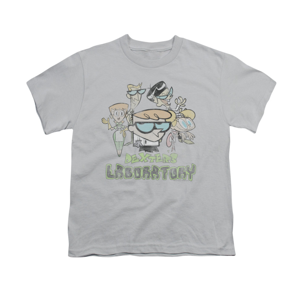 Dexter's Laboratory Shirt Kids Vintage Cast Silver Youth Tee T-Shirt ...