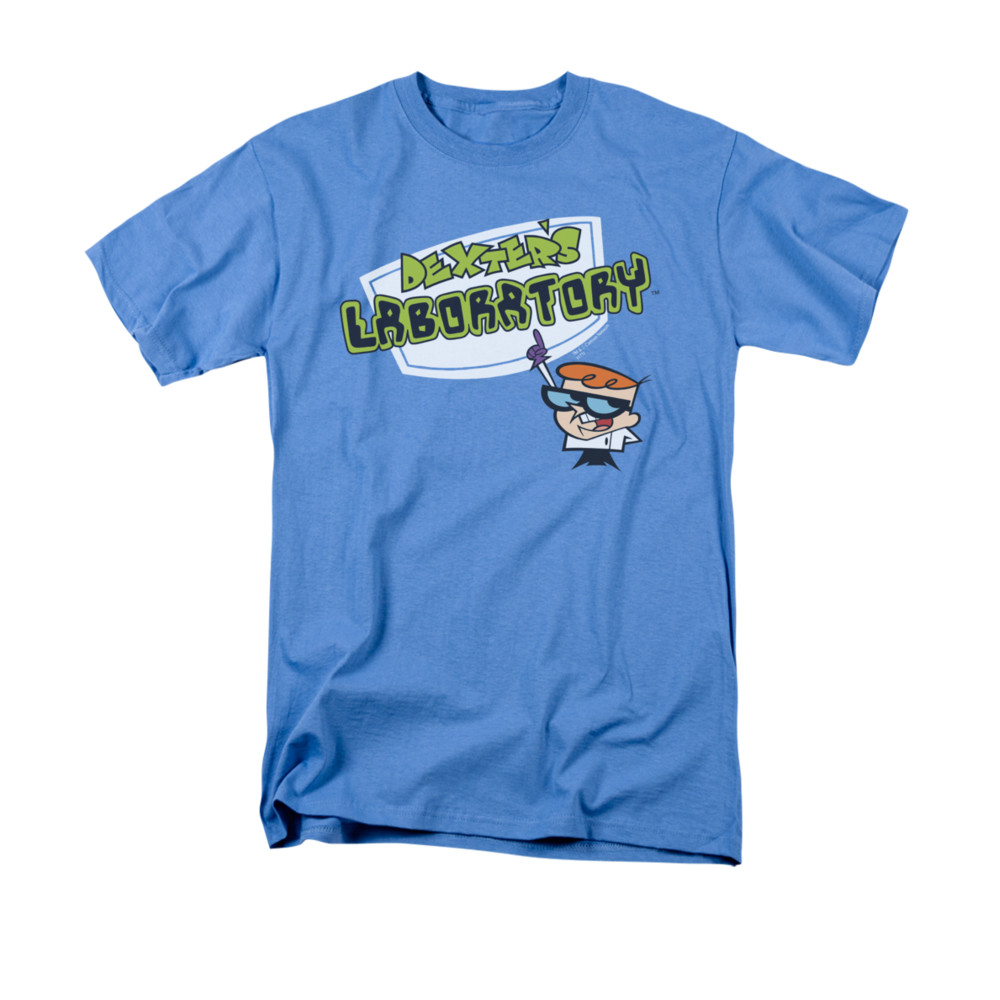 Dexter's Laboratory Shirt Logo Adult Carolina Blue Tee T-Shirt - Dexter ...