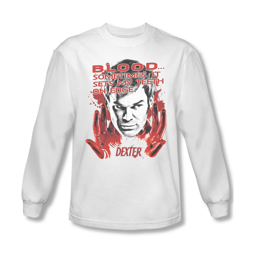 Dexter Shirt Blood Long Sleeve Red Tee T-Shirt - Dexter Blood Shirts