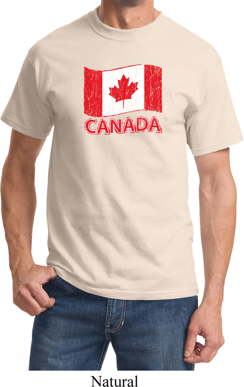 Distressed Canada Flag Shirt - Distressed Canada Flag Mens Shirts