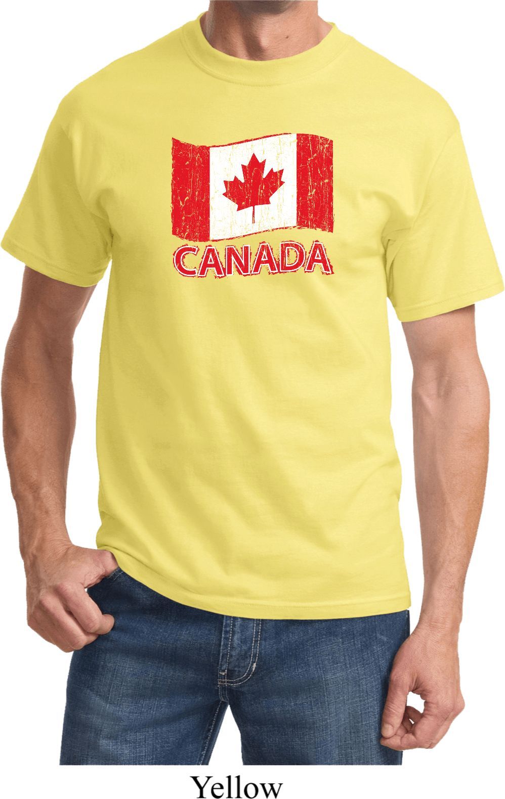 Distressed Canada Flag Shirt - Distressed Canada Flag Mens Shirts