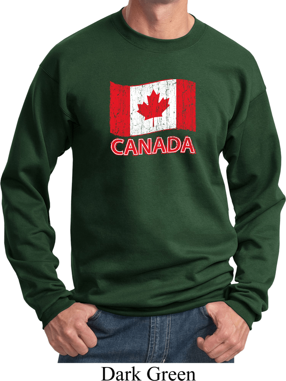 Distressed Canadian Flag Sweater Cybertelafaded Distressed Canadian ...