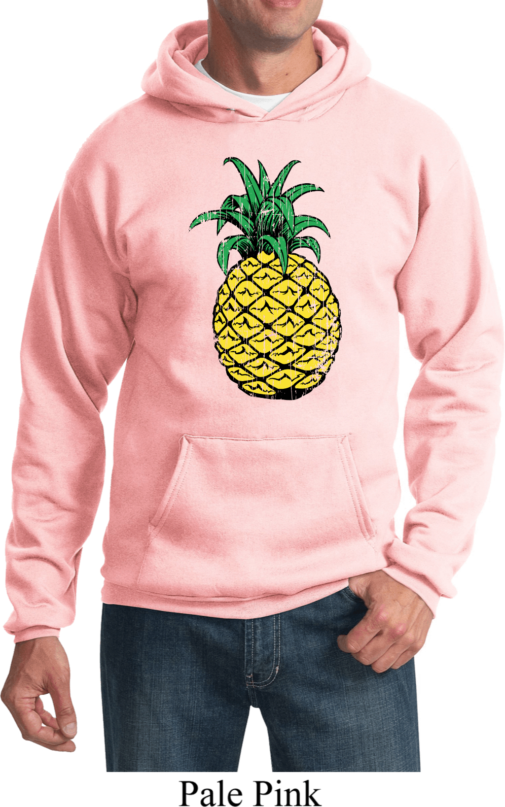 Distressed Pineapple Hoodie - Distressed Pineapple Mens Shirts