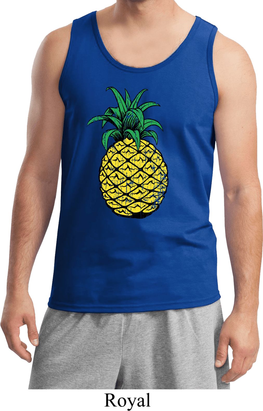 Distressed Pineapple Mens Tank Top - Distressed Pineapple Mens Shirts