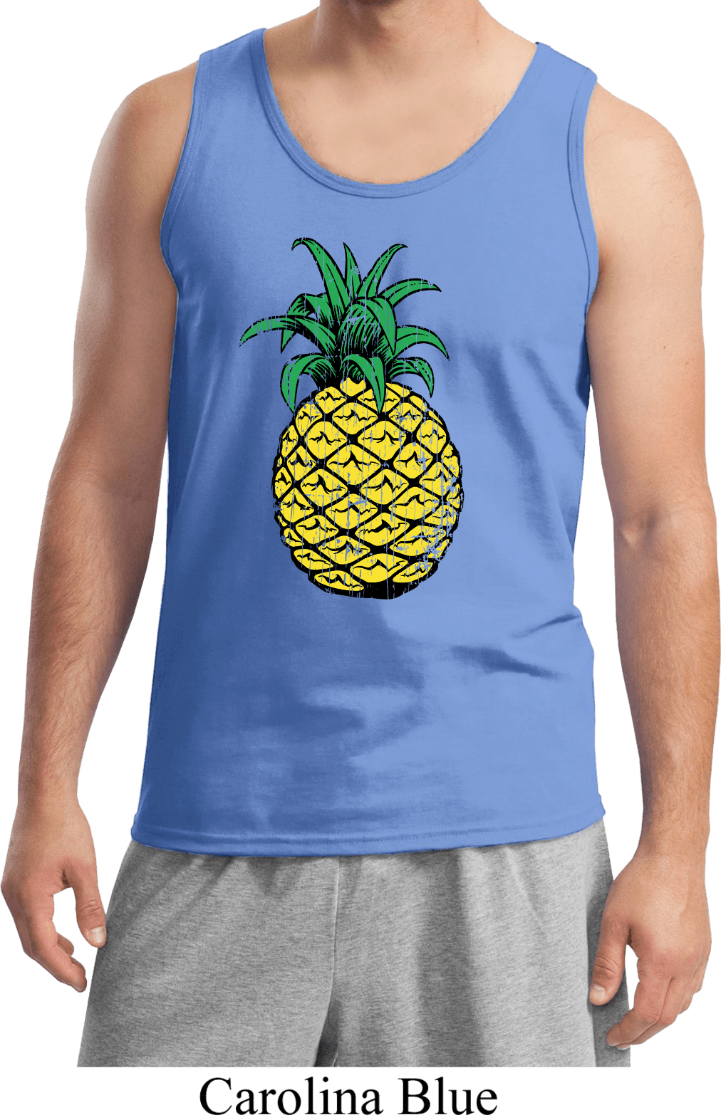 Distressed Pineapple Mens Tank Top - Distressed Pineapple Mens Shirts