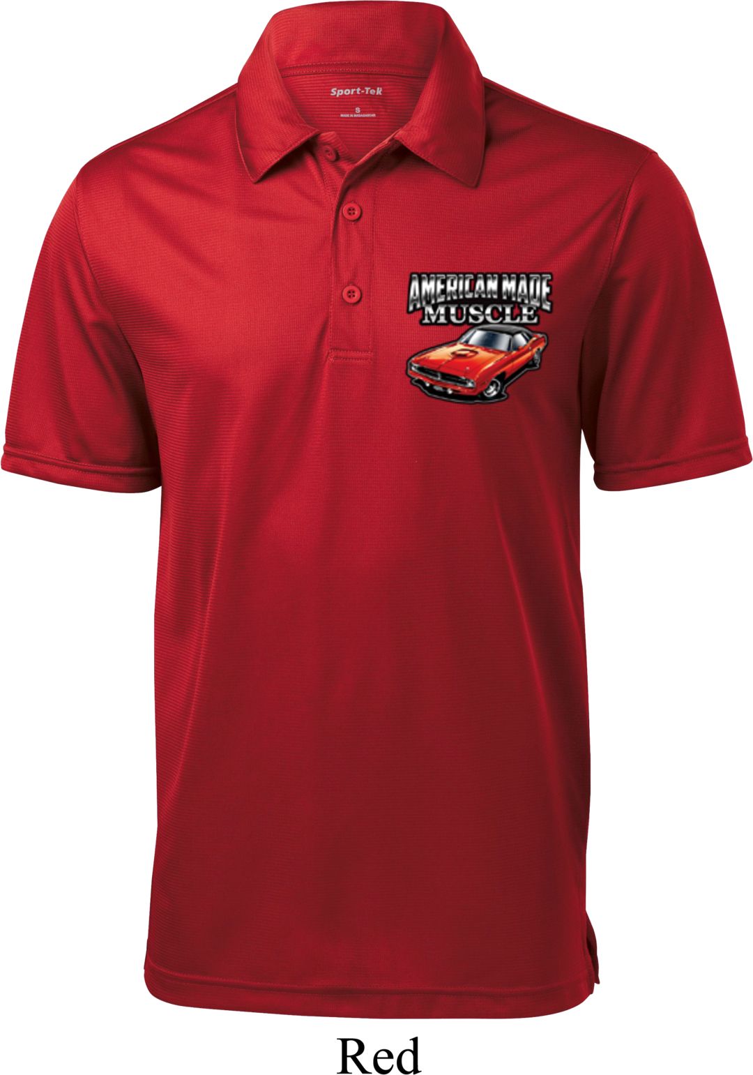 Dodge American Made Muscle Pocket Print Mens Textured Polo Shirt ...