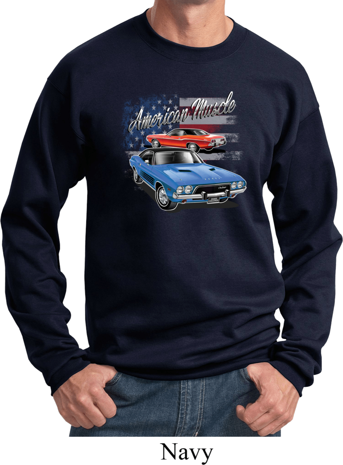 Dodge American Muscle Blue and Red Sweatshirt - American Muscle Blue ...