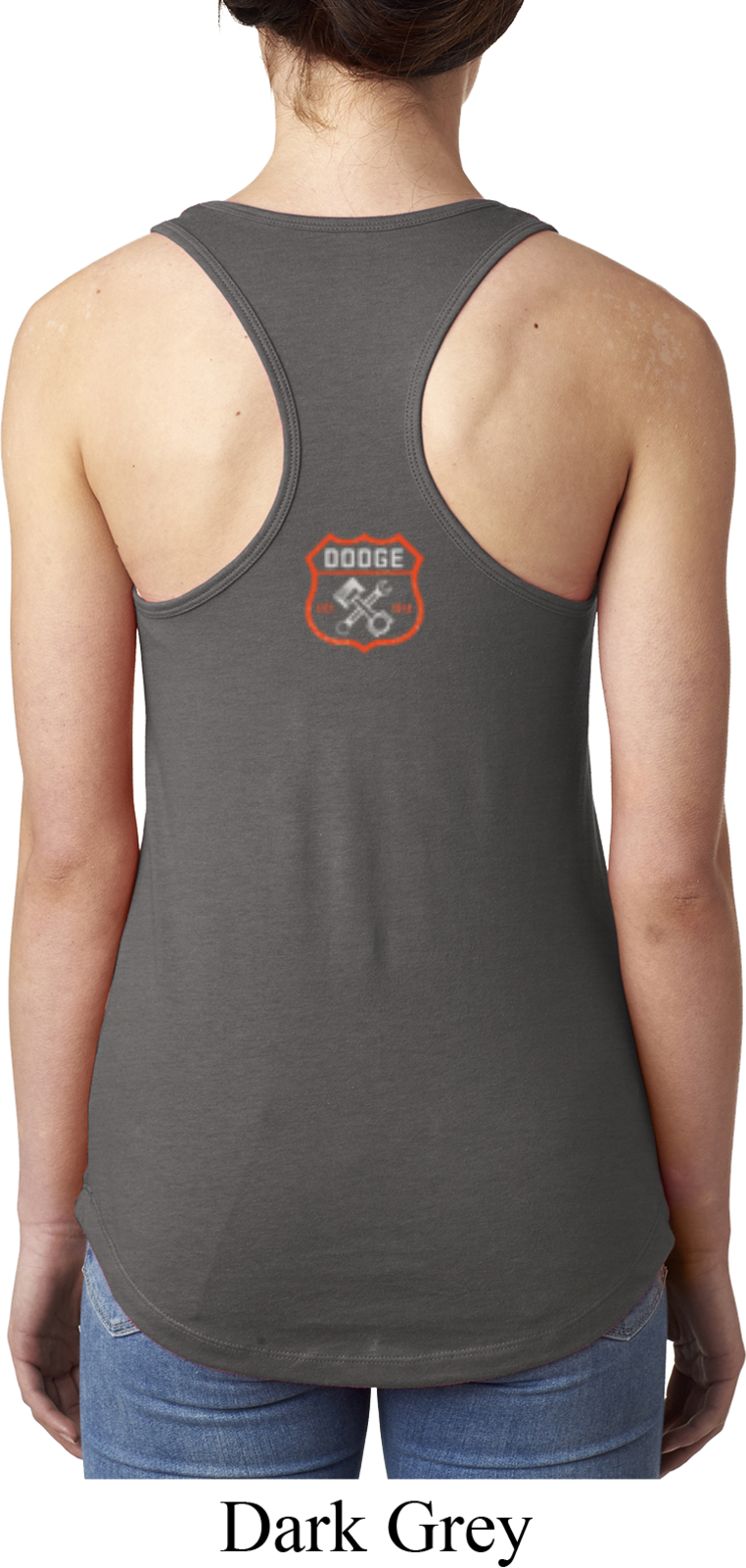 Dodge Garage Neck Print Ladies Ideal Tank Top - Dodge Garage Neck Print ...