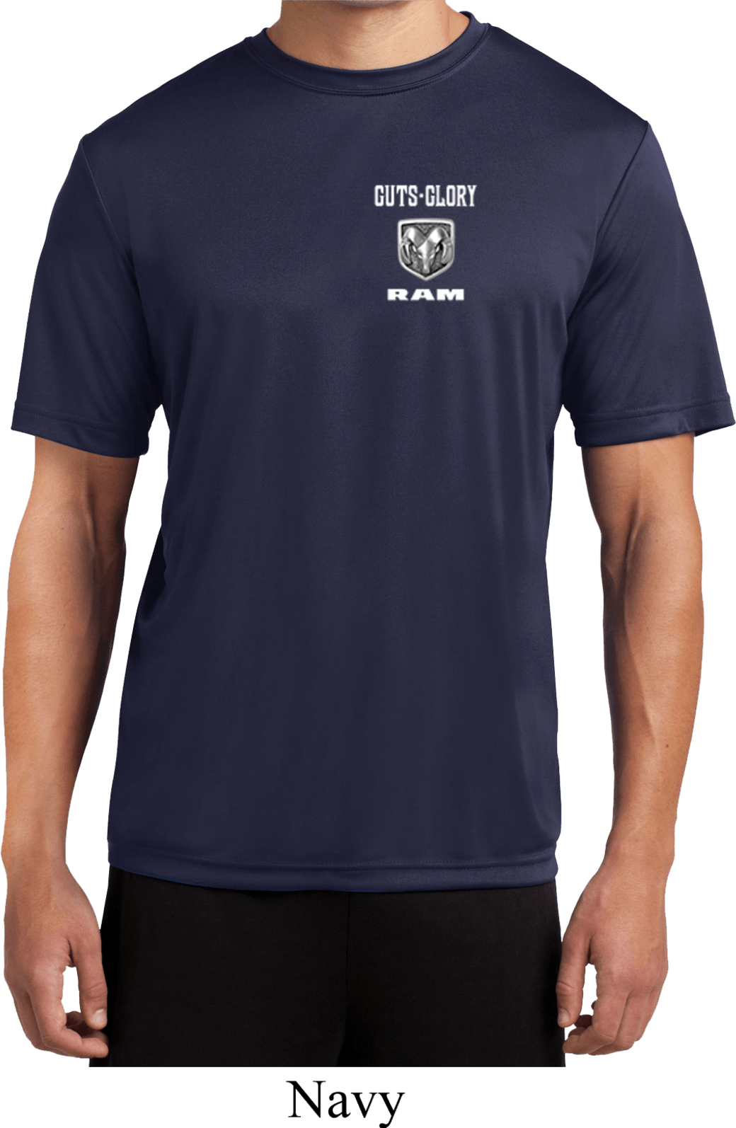 Dodge Guts and Glory Ram Logo Pocket Print Mens Moisture Wicking Shirt ...
