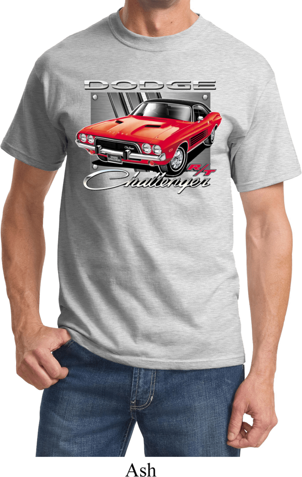 Dodge Shirt Red Challenger Tee T-Shirt - Red Challenger Mens Dodge Shirts