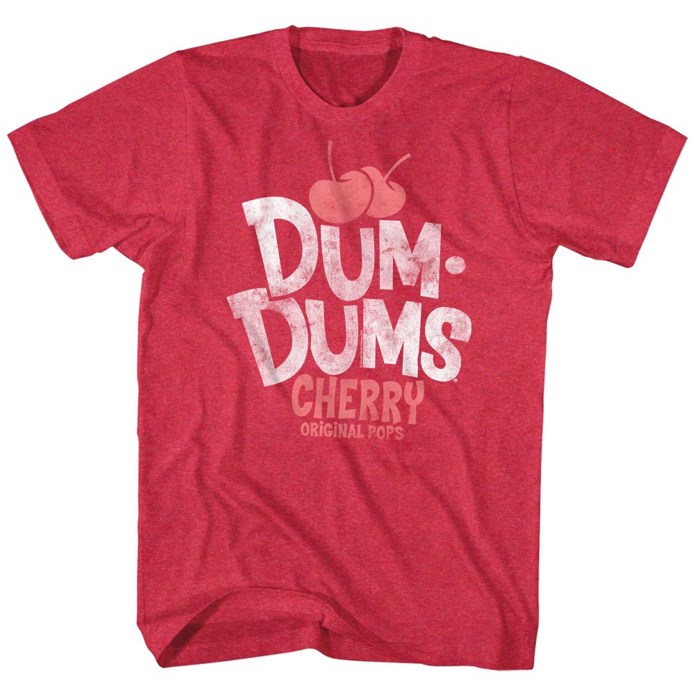 Dum Dums Shirt Cherry Red Heather T-Shirt - Dum Dums Shirts