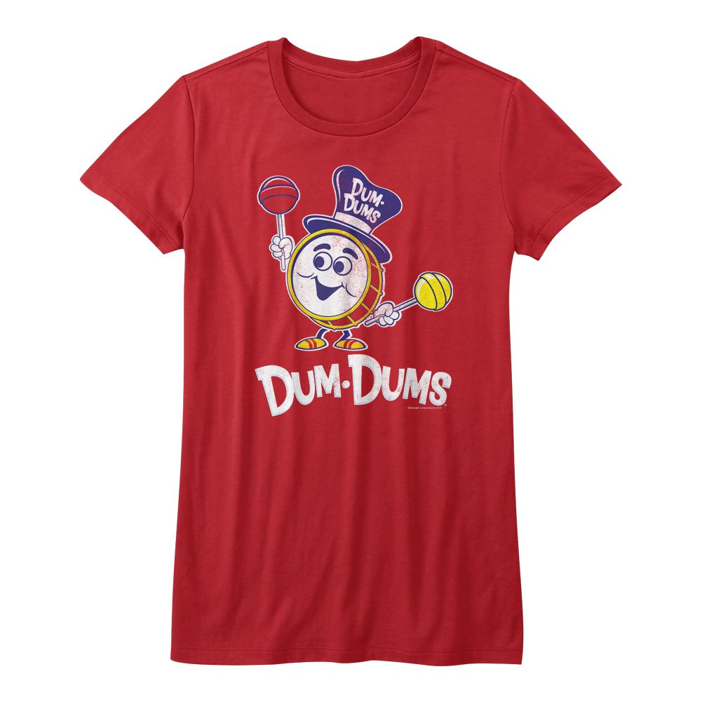 Dum Dums Shirt Juniors Drum Man Red T-Shirt - Dum Dums Shirts