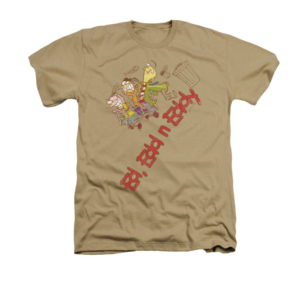 Ed, Edd N Eddy Shirt Downhill Adult Heather Safari Green Tee T-Shirt ...