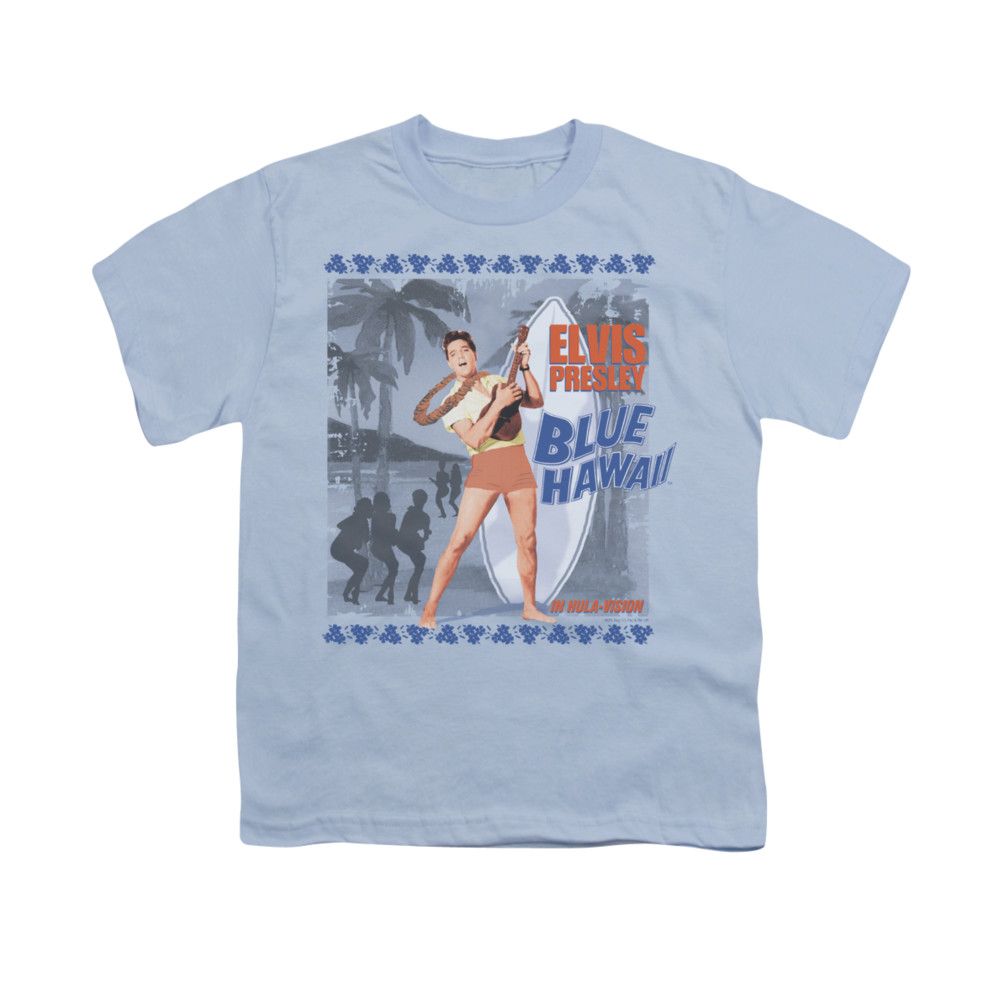 Elvis Presley Shirt Kids Blue Hawaii Poster Light Blue T-Shirt - Elvis ...