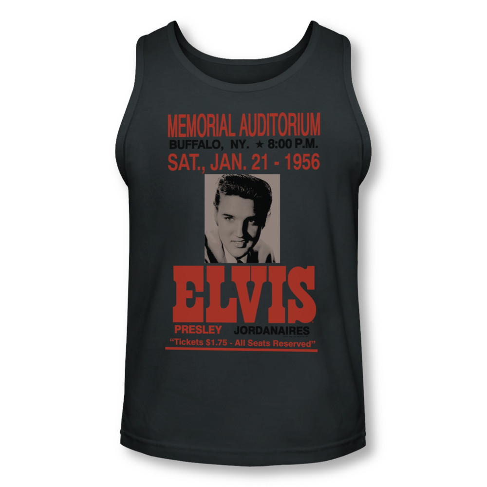 Elvis Presley Shirt Tank Top Buffalo 1956 Charcoal Tanktop - Elvis ...