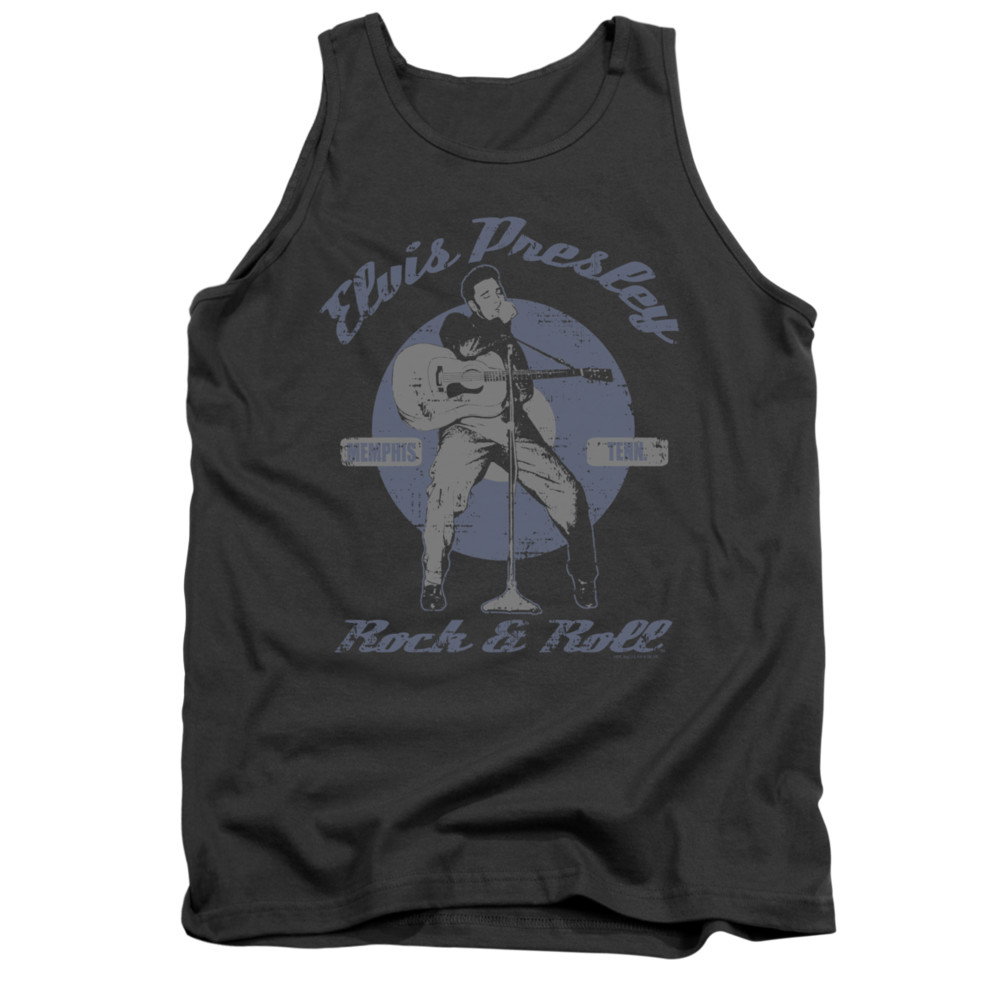 Elvis Presley Shirt Tank Top Rock & Roll Charcoal Tanktop - Elvis ...
