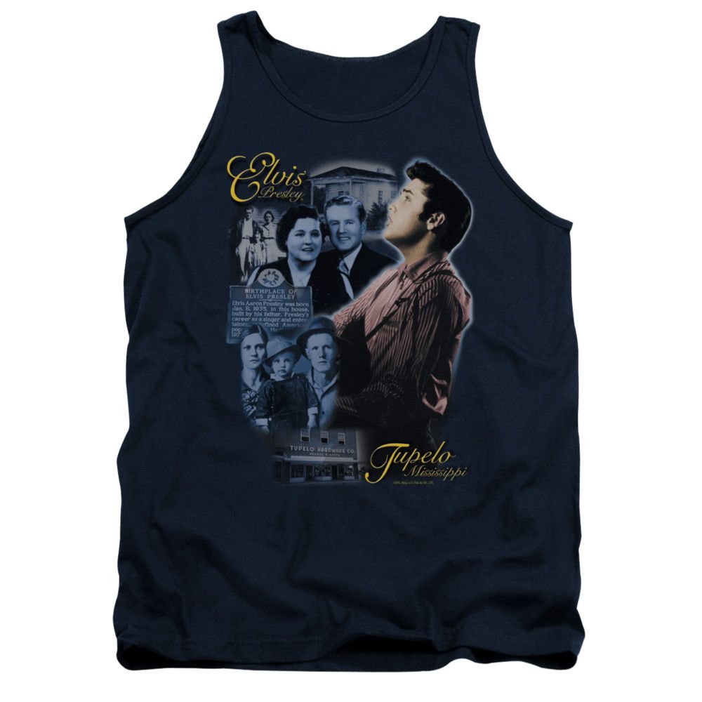 Elvis Presley Shirt Tank Top Tupelo Navy Tanktop - Elvis Presley Tupelo ...