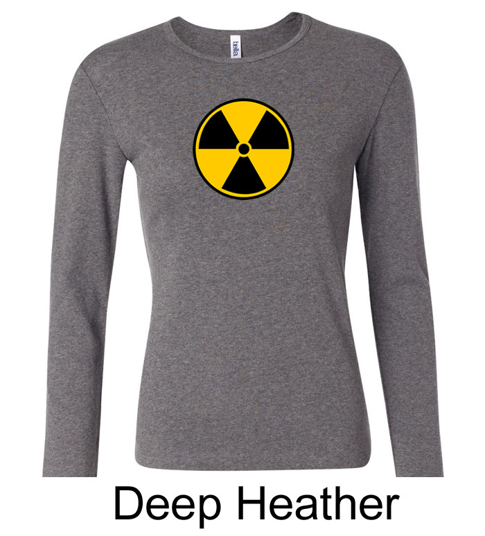 Fallout Shirt Radioactive Radiation Symbol Ladies Long Sleeve Shirt ...