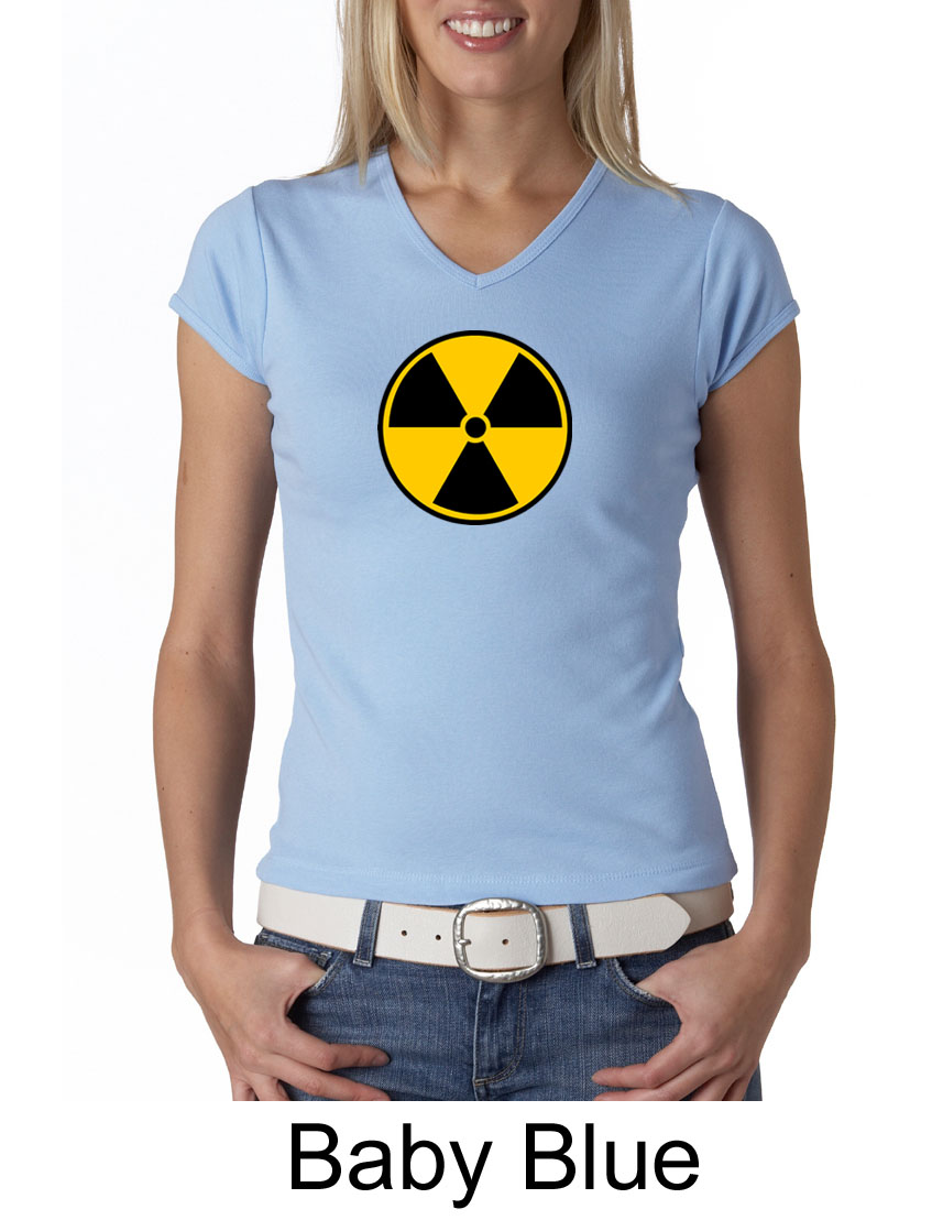 Fallout Shirt Radioactive Radiation Symbol Ladies V-neck Shirt ...