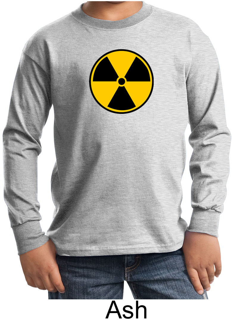 Fallout Shirt Radioactive Radiation Symbol Youth Long Sleeve Shirt ...