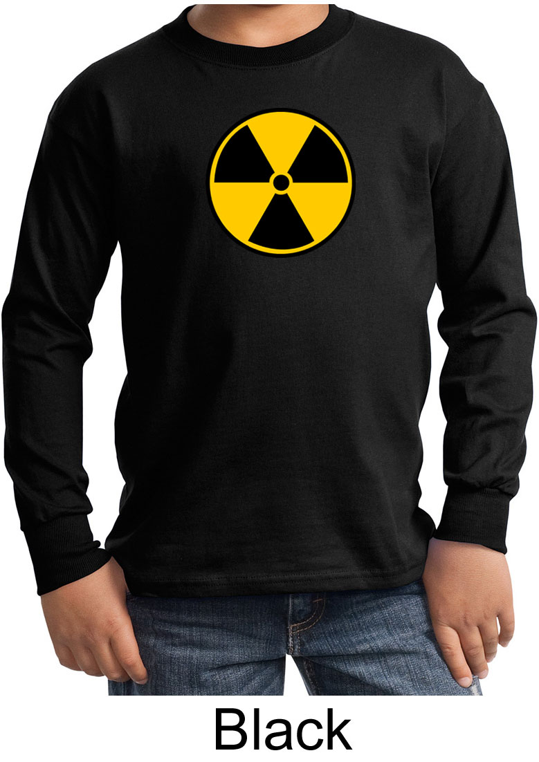 Fallout Shirt Radioactive Radiation Symbol Youth Long Sleeve Shirt ...