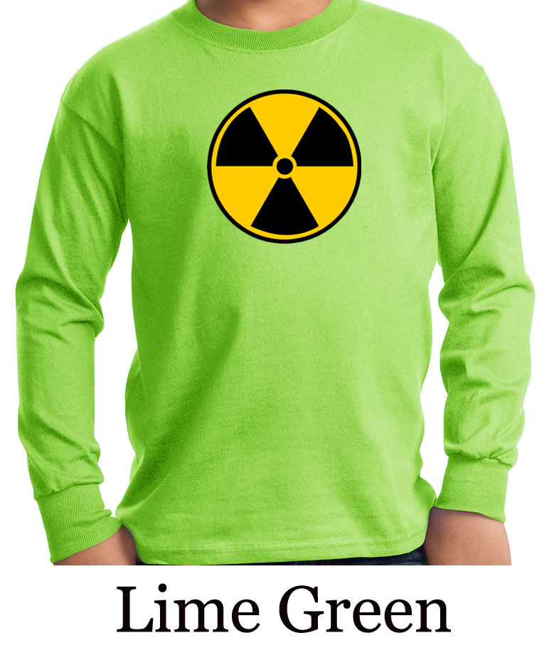 Fallout Shirt Radioactive Radiation Symbol Youth Long Sleeve Shirt ...