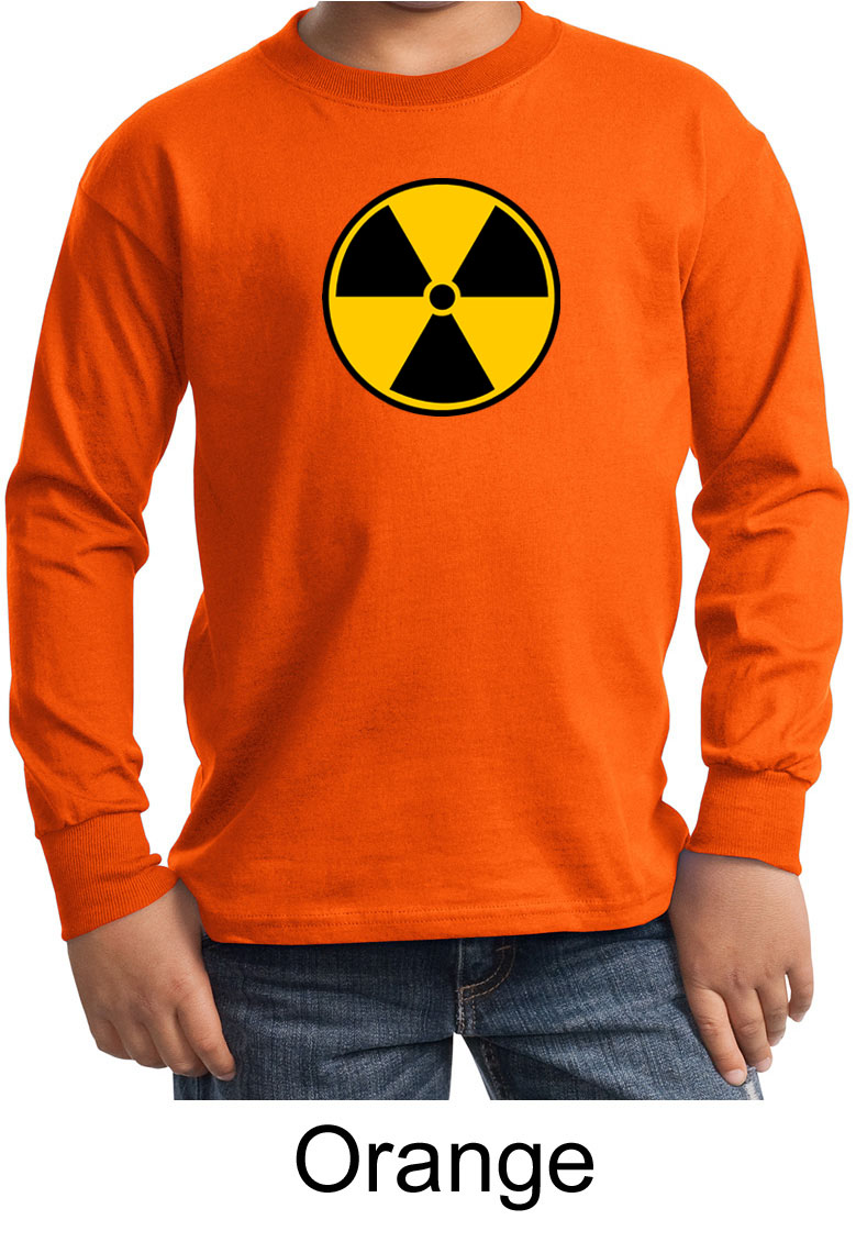 Fallout Shirt Radioactive Radiation Symbol Youth Long Sleeve Shirt ...