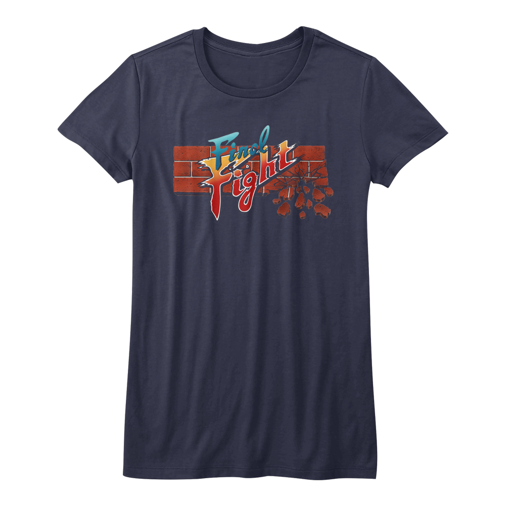 Final Fight Shirt Juniors Logo Navy Blue T-Shirt - Final Fight Shirts